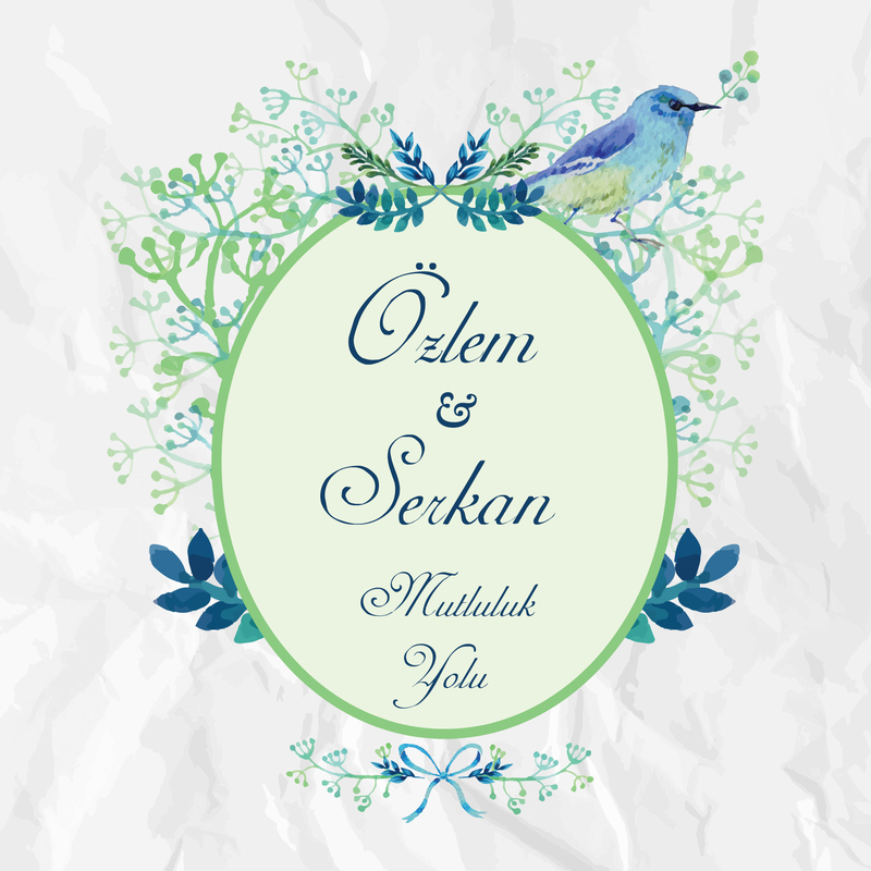 Mavi Tutku | Nişan Davetiyesi Tasarla